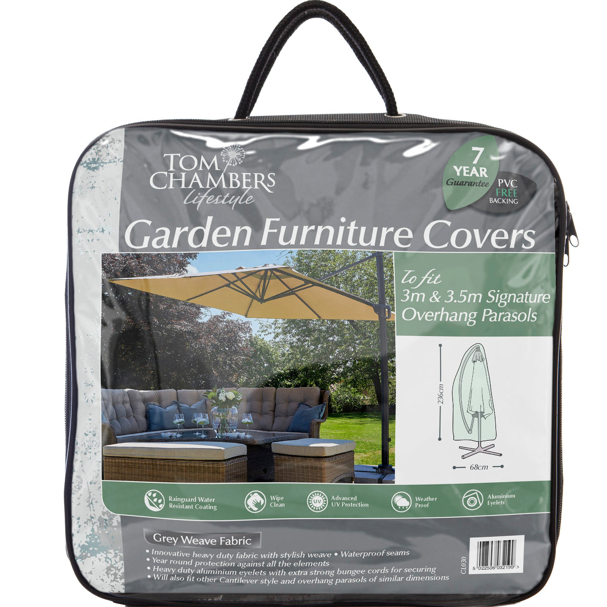 Tom Chambers 3m & 3.5m Signature Overhang Parasol Cover – Monahans ...