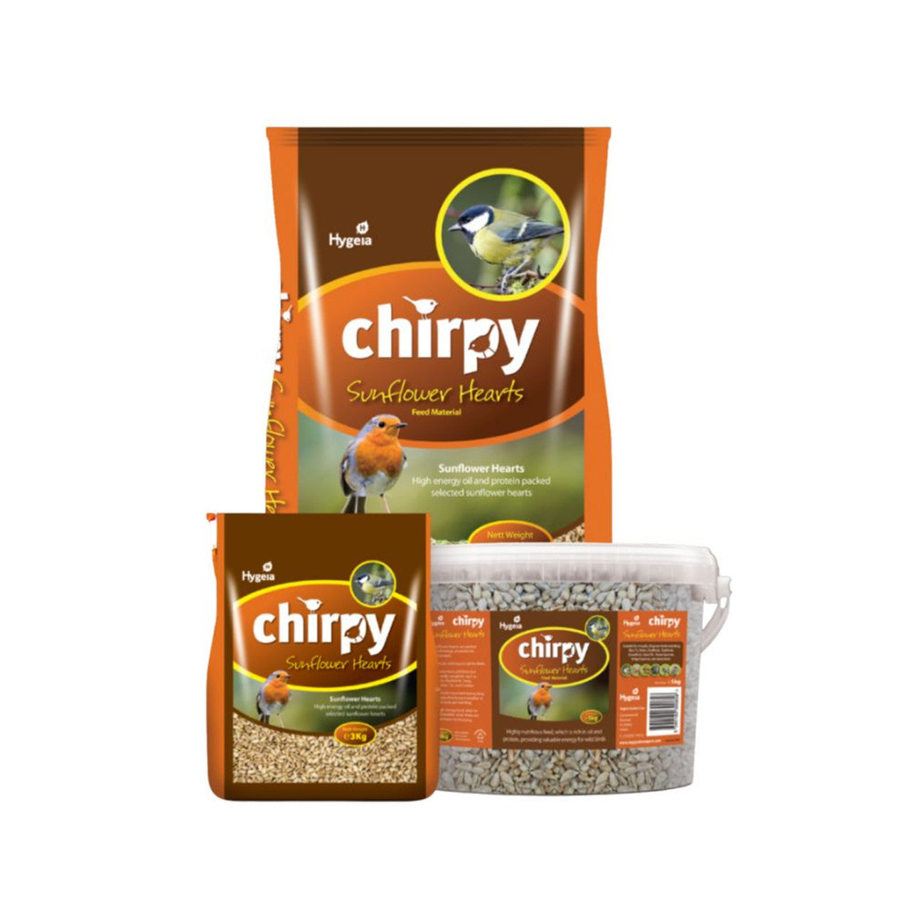Chirpy Sunflower Hearts 5kg tub – Monahans Fuels and Garden Centre